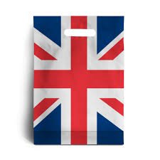 Plastic Carrier Bags – Eco Friendly – Union Jack – Small 10″ x 12″ + 4 ...